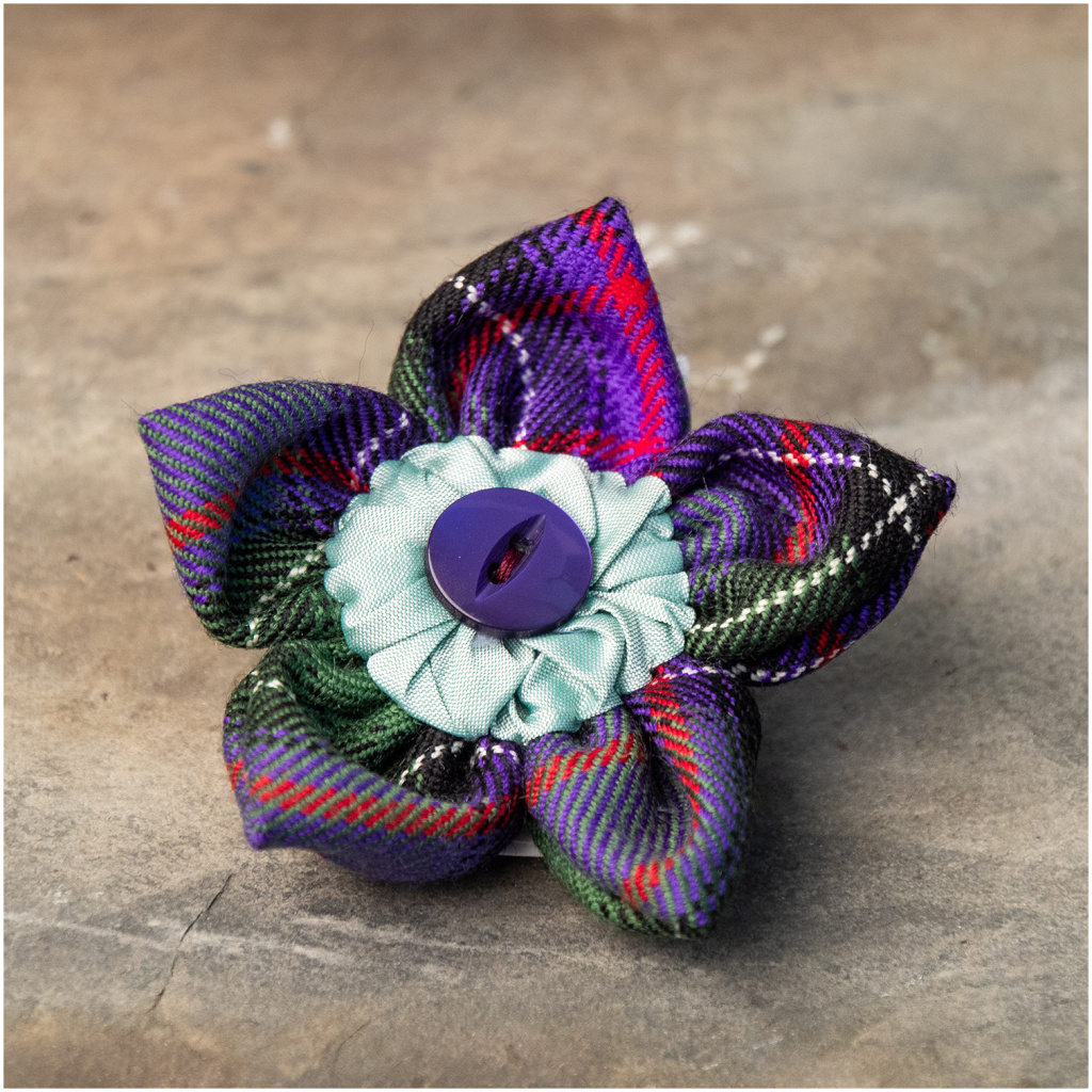 NH Tartan Plaid Petal Pin - NHSCOT Store